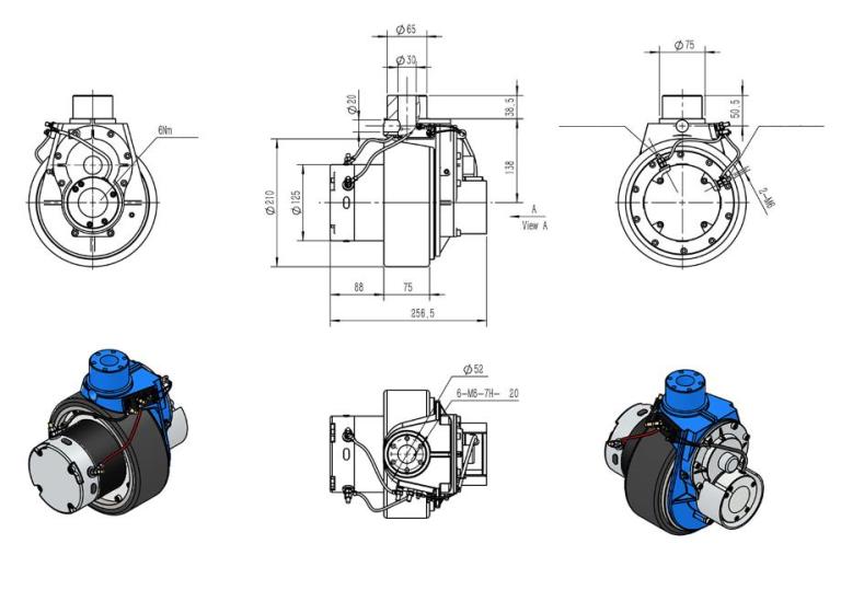 Rotontek 750W Brush electric drive wheel-Electric forklift drive ...