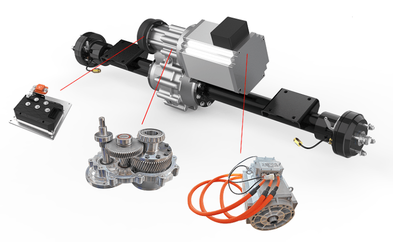 Rotontek Low noise 20KW AC/DC Motor Electric Transaxle Brushless Drive ...