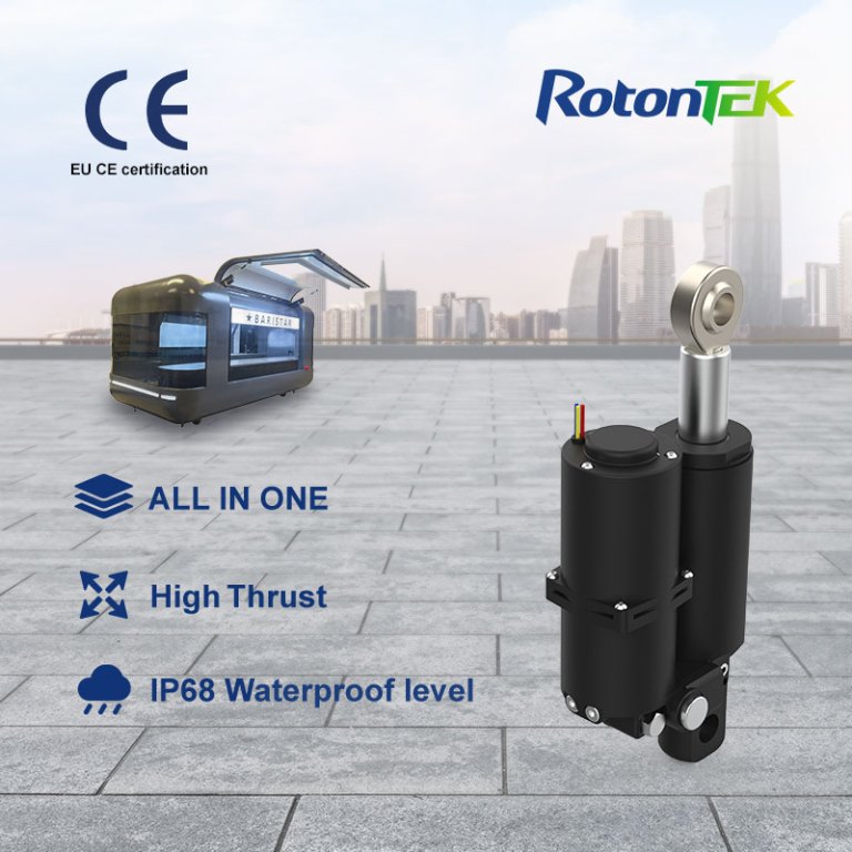 Rotontek 1-2.5T Hydraulic Linear Actuator stroke 50mm | Motor Drive ...